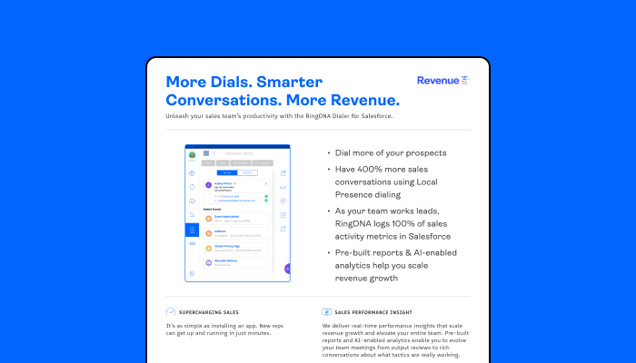 RingDNA Factsheet | Revenue