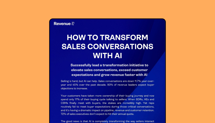 How to Transform Sales Conversations with AI | Revenue