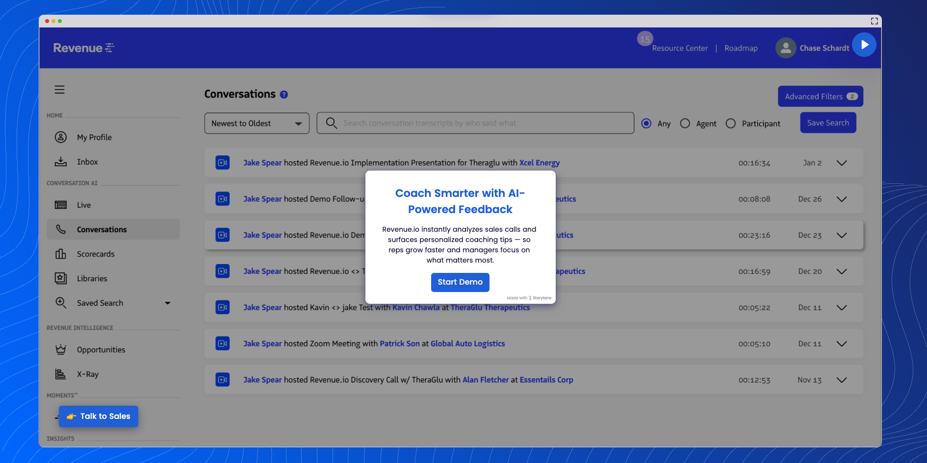 Coaching Feedback Product Tour | Interactive Demo