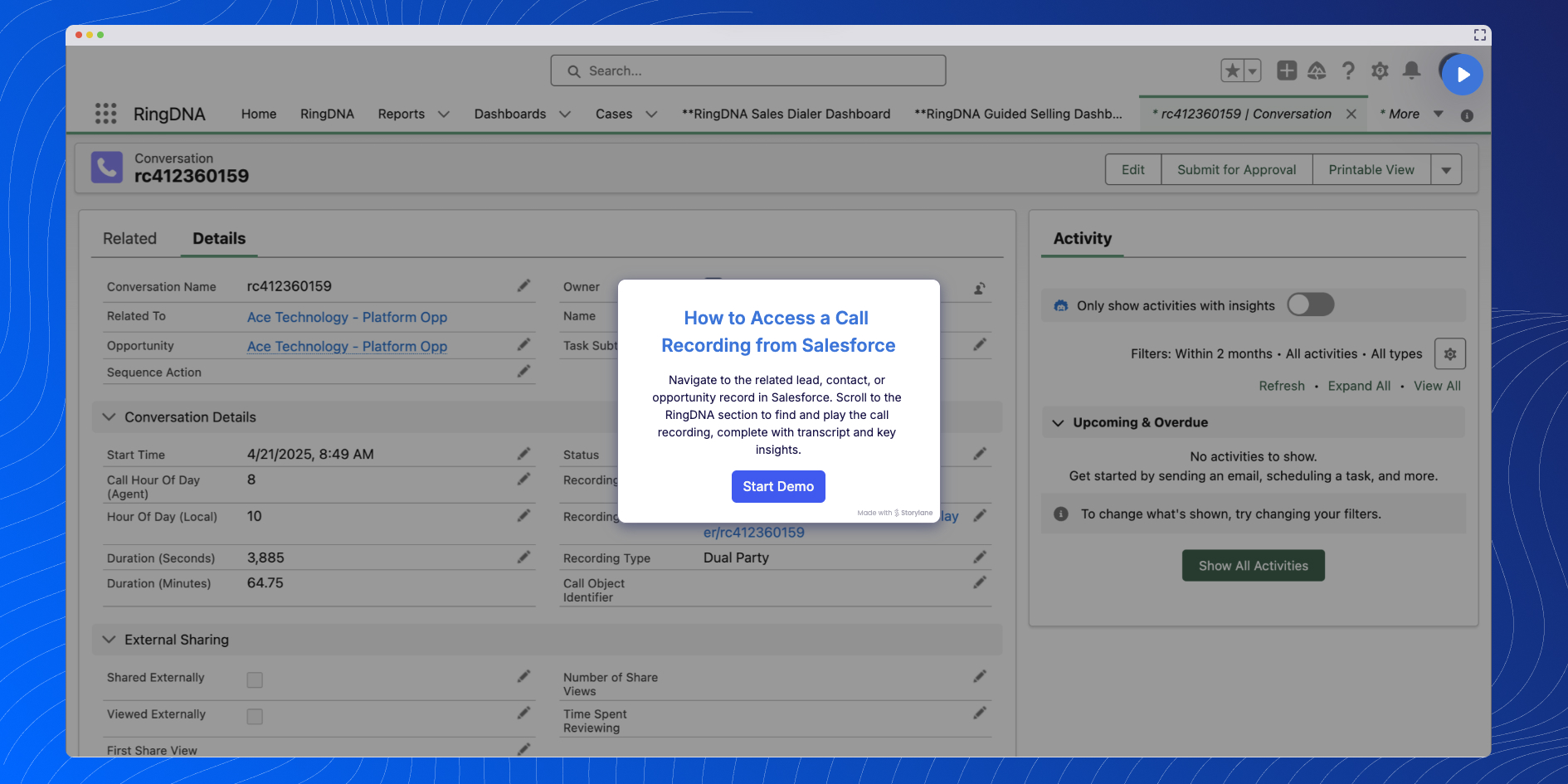 How to Access a Call Recording from Salesforce | Interactive Demo